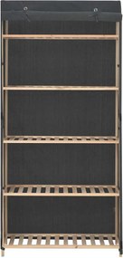 Šatní skříň šedá 79 x 40 x 170 cm textil 248191