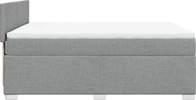 Box spring postel s matrací světle šedá 140 x 190 cm textil 3285876