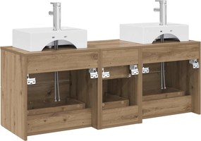 Sada koupelnových skříněk 3 ks Dub artisan 49,5 x 41 x 62,5 cm 3405850