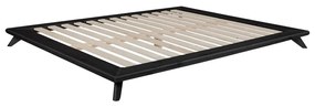 Černá dvoulůžková postel z borovicového dřeva s roštem 160x200 cm Senza – Karup Design