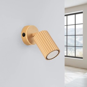 Sollux Lighting Nástěnné svítidlo KARBON zlaté s vypínačem