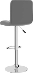 Barová židle šedá umělá kůže 334224