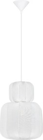 Matně bílé látkové závěsné svítidlo ø 28 cm Delina – Nova Luce