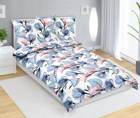 Bellatex Flanelové povlečení Modrá,Fialová,Růžová 140x220 cm, 70x90 cm