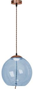 Toolight Toolight, LED skleněné stropní závěsné svítidlo APP445-CP, modrá, OSW-00576