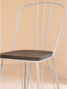 Šedá/v tmavě přírodní barvě jídelní židle z jilmového dřeva District – Premier Housewares