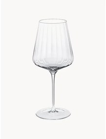 Křišťálové sklenice na víno's drážkovanou strukturou Bernadotte, 6 ks