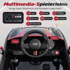 Costway Dětské autíčko 12 V BMW Mini Design Elektrické autíčko