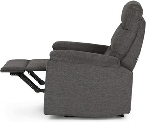 Sedací souprava, polohovací, šedá, látka, ASD-C5980 GREY2
