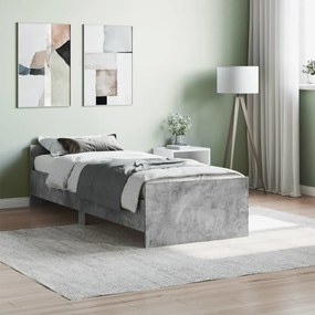 vidaXL Rám postele 75 x 190 cm Small Single kompozitní dřevo [835947] Barva: Betonová šedá