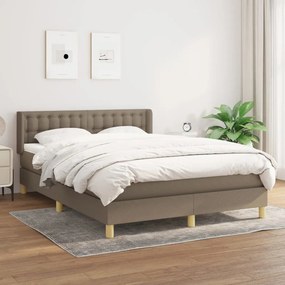 Box spring postel s matrací taupe 140x190 cm textil 3130589