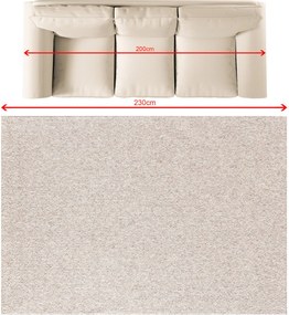 Koberec Solaro béžový/šedý 160x230 cm