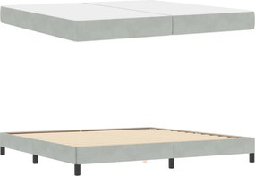 Postel s boxspringem s matrací Světle šedá 200 x 200 cm textil 3398713