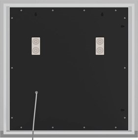 Koupelnové zrcadlo Jaffrey 80x80 s Bluetooth – čiré sklo