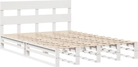 Postel bez matrace bílá 135 x 190 cm masivní borovice 3302313