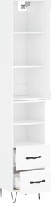 vidaXL Skříň highboard 34,5 x 34 x 180 cm kompozitní dřevo [3199331] Barva: šedá sonoma