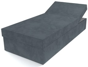 Polohovací postel šedá 195 x 85 cm