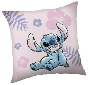 Jerry Fabrics Dekorační polštářek 35x35 cm -  Lilo and Stitch"pink"