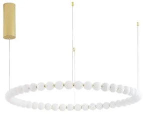 LED lustr Perla 104 zlaté s dálkovým ovládáním