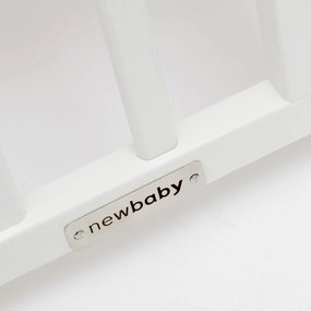 NEW BABY dětská postýlka se stahovací bočnicí a šuplíkem BASIC bílá