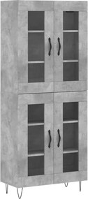 Skříň highboard betonově šedá 69,5x34x180 cm kompozitní dřevo 3198309