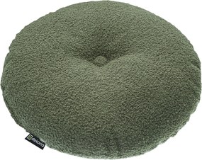 Sametový polštář s knoflíkem barva zelená látka pletený vzor
