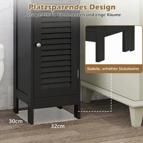 Costway Koupelnová skříňka Volně stojící se zásuvkou – 32 × 30 × 87,5 cm