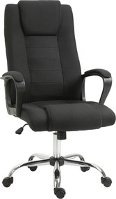 Výškově nastavitelná kancelářská židle Vinsetto, ergonomická kancelářská židle, počítačová židle s houpací funkcí, černá, 62 x 62 x 110-119 cm | Aosom
