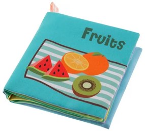 Měkká, šustící, kontrastní knížka pískací - Fruits