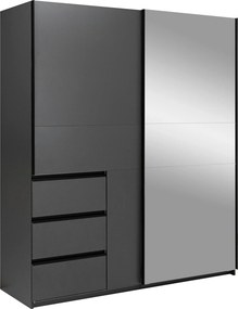 XXXLutz ŠATNÍ SKŘÍŇ S POSUVNÝMI DVEŘM, barvy grafitu, 175/210/61,5 cm P & B - Šatní skříně - 000885001008