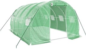 vidaXL Skleník s ocelovým rámem 12 m² 4 x 3 x 2 m [3188039] Barva: Bílá