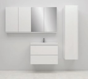Cersanit - SET skříňka + umyvadlo, bílý lesk, Moduo Slim 80, S801-225-DSM