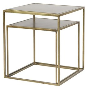 Kovový stolek Metallic – sada 2 ks 45 × 40 × 40,35 × 36 × 36 cm BEPUREHOME