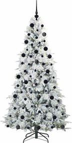 Umělý Skládací Vánoční Strom s stojanem Bílá 210 cm PE a PVC 3397498