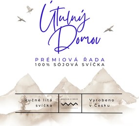 Útulný domov, prémiová sójová svíčka 180g (M)