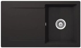 SCHOCK Epure - Granitový dřez, 86x50 cm, s ovládáním odtoku, Onyx EPUD100UGON