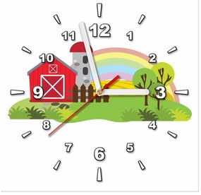 Gario Obraz s hodinami Farma Rozměry: 30 x 30 cm