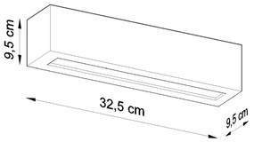 VEGA Nástěnné keramické světlo, bílá SL.0006 - Sollux