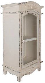 Béžová nástěnná dřevěná skříňka s ornamenty Dinia - 45*30*88 cm