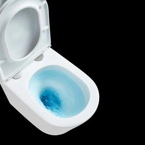 Závěsný set GEBERIT Duofix Basic+ WC LENA Rimless 48 x 36 cm + pomalu padající deska Slim, černá, 3322XX85+39100185