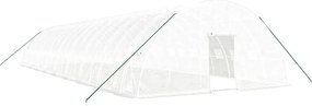 Skleník s ocelovým rámem bílý 108 m² 18 x 6 x 2,85 m 3188123