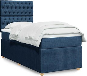 Box spring postel s matrací modrá 80x200 cm textil 3291896