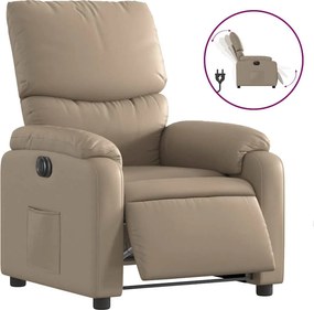 Elektrické polohovací křeslo cappuccino umělá kůže 3204878