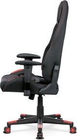 Herní židle E-racer IRONWING - ekokůže, samet, černá / červená