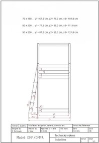 Adeko Patrová postel domeček Mila DMPA Velikost postele: 200x80 cm Barva: dekor přírodní dřevo přírodní