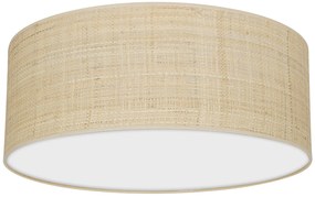 Stropní svítidlo Marshall, 1x ratanové stínítko, (bílé plexisklo), (fi 40cm)