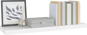 Plovoucí nástěnná police bílá vysoký lesk 80x23,5x3,8 cm MDF 323751