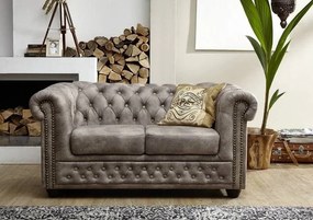 Askont R Pohovka 2M Silver Chesterfield Oxford