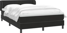 Box spring postel s matrací černá 160x210 cm samet 3317615