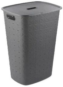 Curver Koš na špinavé prádlo LAUNDRY HAMPER 56L, tmavě šedý